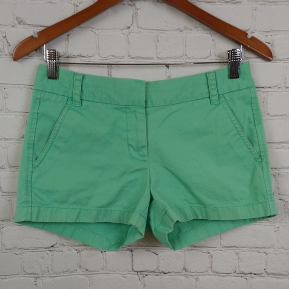 J. Crew | Shorts | J Crew Chino Women Green Shorts Size | Poshmark